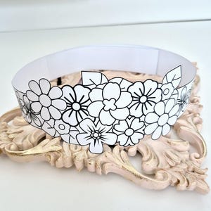 Printable Flower Crown Template Kids Spring Craft Activity DIY Paper ...
