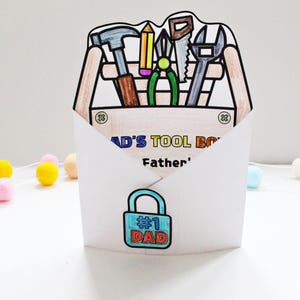 Father’s Day Toolbox Card Craft Printable DIY for Dad, I Couldn’t Have ...