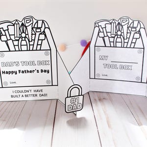 Father’s Day Toolbox Card Craft Printable DIY for Dad, I Couldn’t Have ...