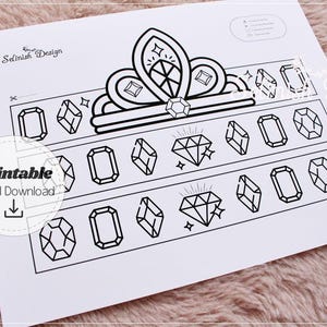 Paper Princess Crown Template Printable Kids Paper Tiara Craft DIY ...