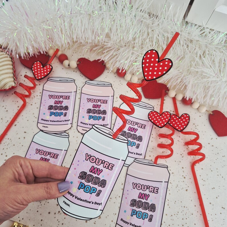 Printable You’re My Soda Pop Valentine Tags | Soda Can Valentine Cards ...