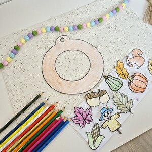 Printable Fall Paper Wreath Craft | Autumn Leaves Kids Activity ...