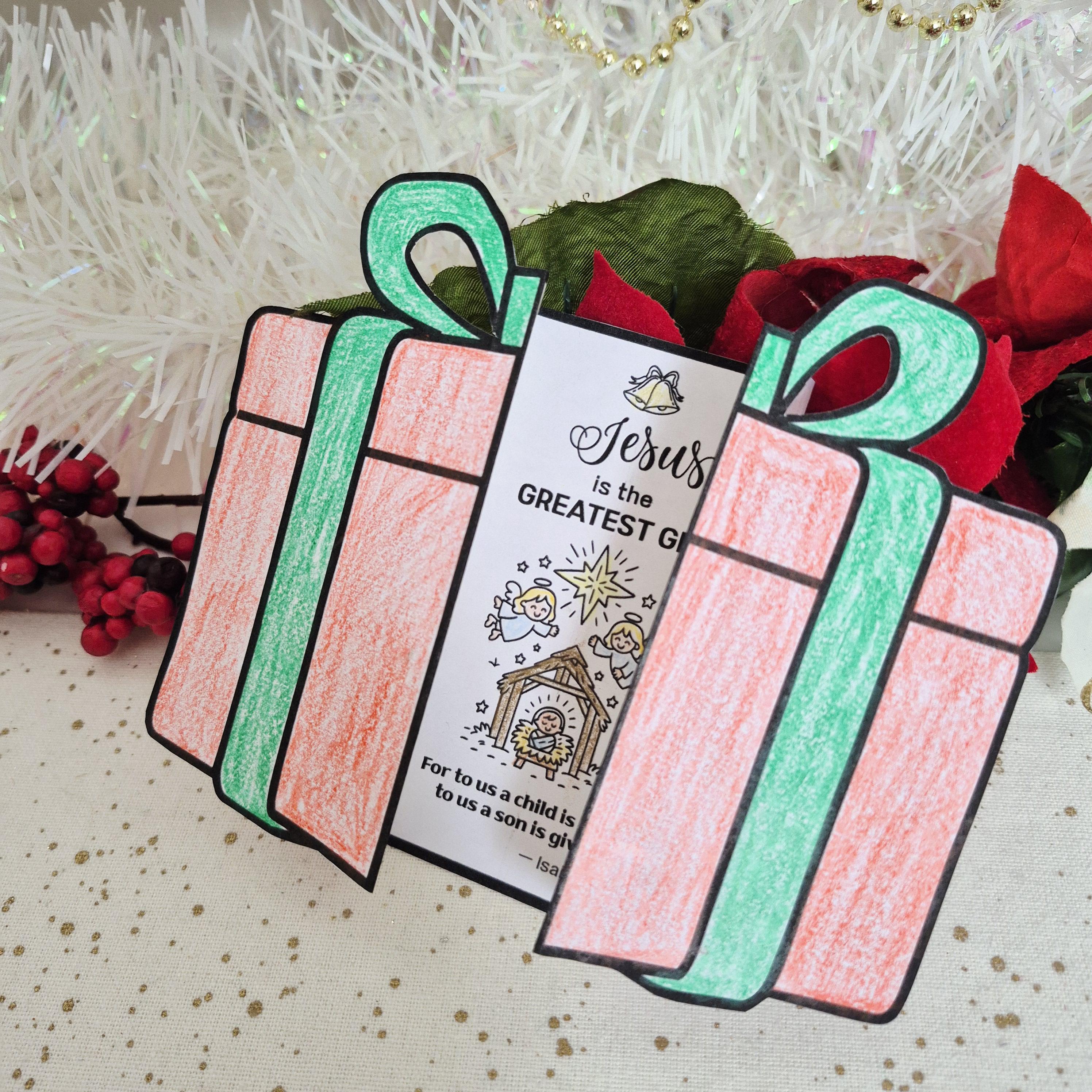 Jesus is the Greatest Gift Craft | Foldable Christmas Bible Craft ...