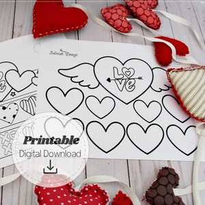 Valentine's Day Heart Mobile Craft LOVE and Wings Printable Craft for ...