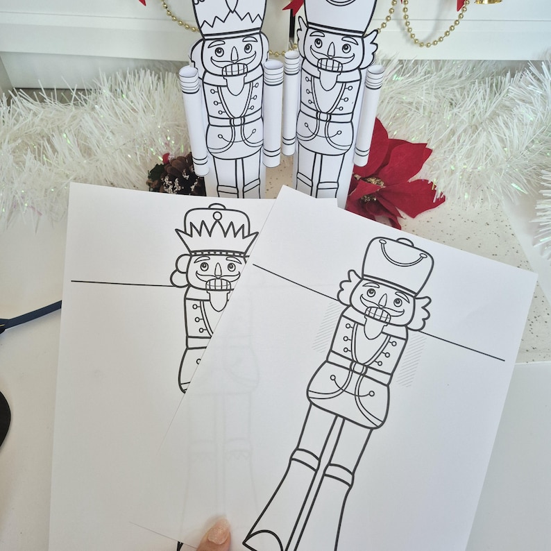 Printable 3D Nutcracker Craft for Kids | DIY Cut Out Paper Christmas ...