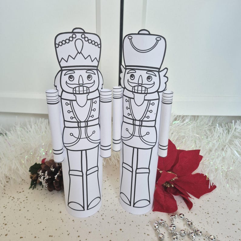 Printable 3D Nutcracker Craft for Kids | DIY Cut Out Paper Christmas ...