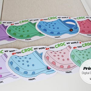 You CROC My World Valentine's Day Card Printable Classroom Exchange ...