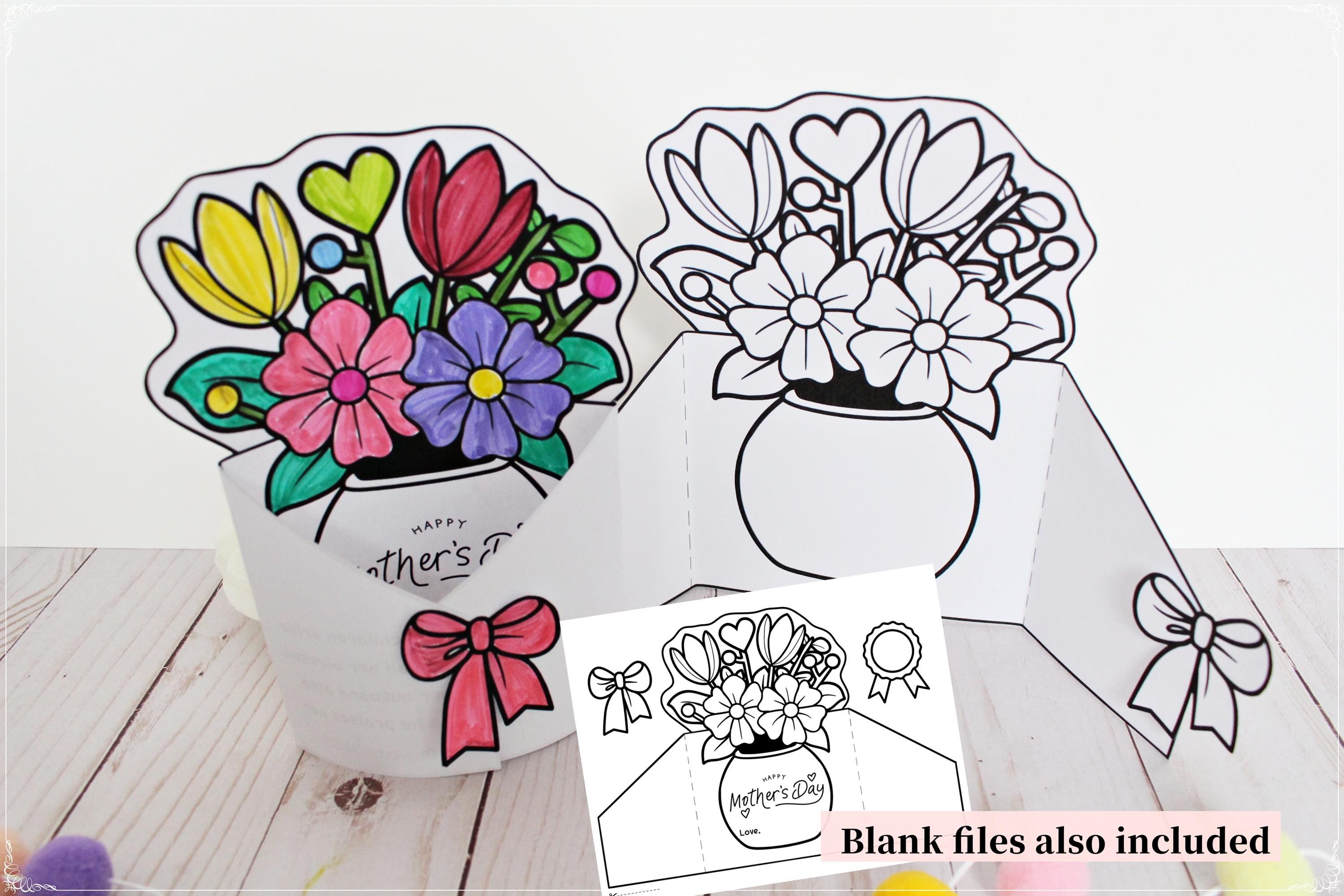 Mother's Day Bible Verse Card Printable Coloring Sunday School Foldable ...