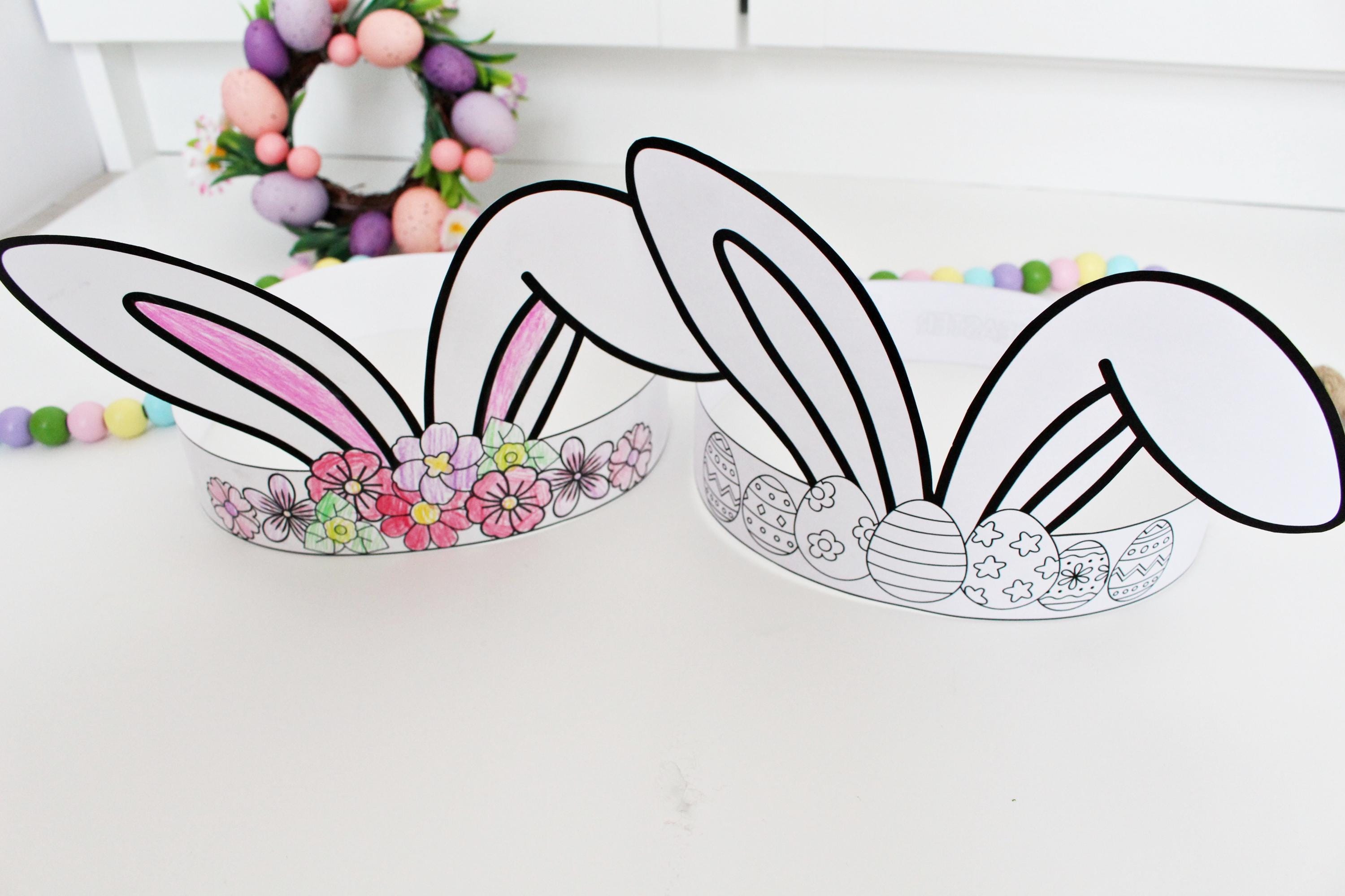 Easter Crafts Activity, Easter Coloring Crown DIY Easter Kids Craft ...