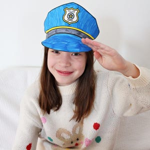 Police Hat Printable Template DIY Kids Police Officer Costume Community ...