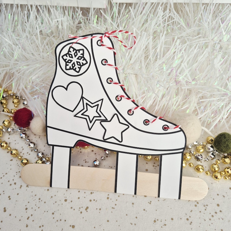 Printable Ice Skate Craft for Kids — Winter Paper Craft Template ...