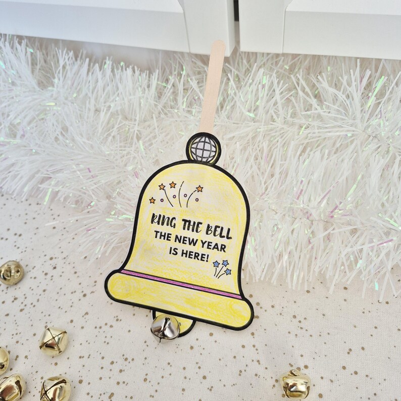 Printable New Year's Bible Bell Craft for Kids, Sunday School Bible ...