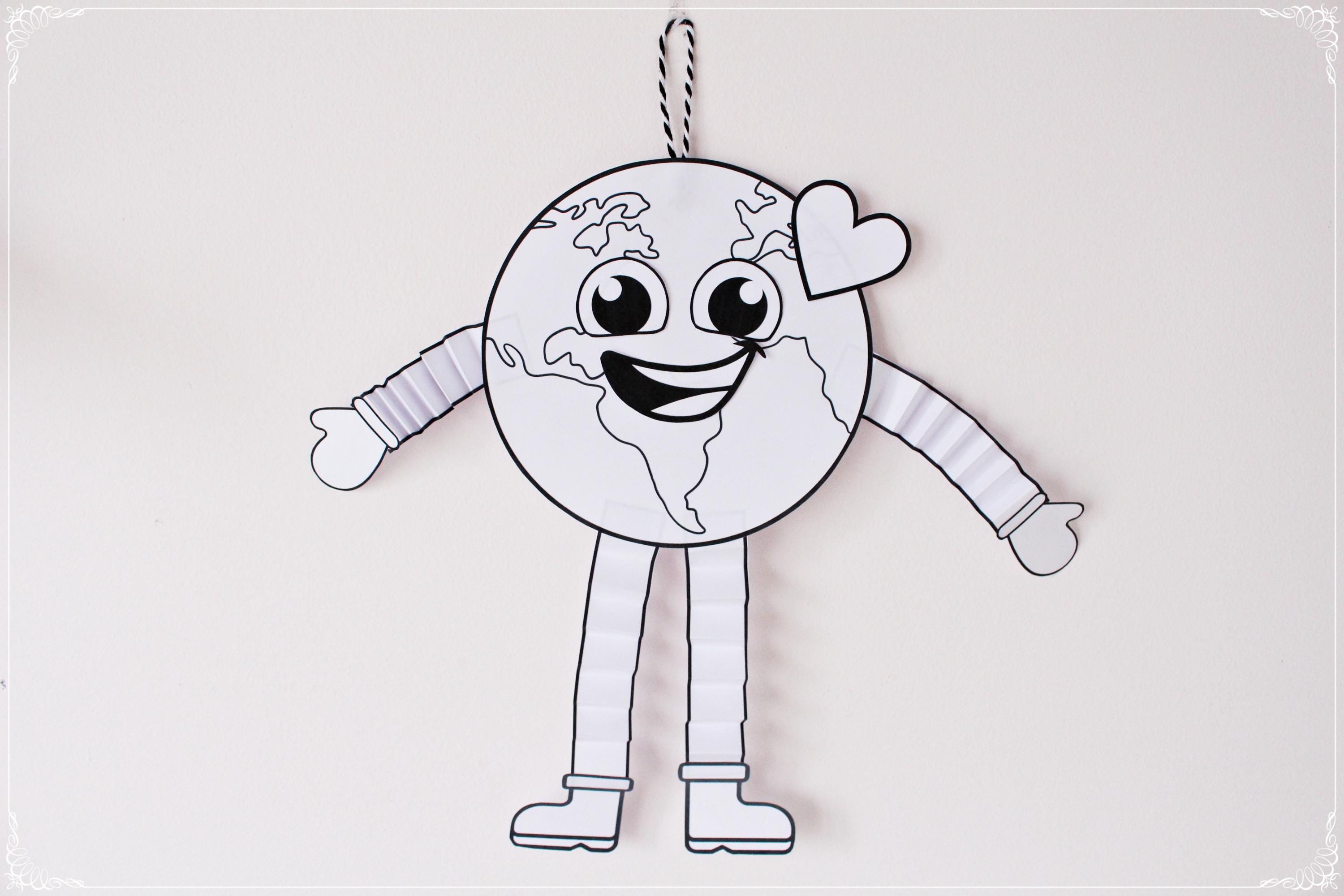 Kids Earth Day Paper Craft Build a Planet Activity Environmental ...