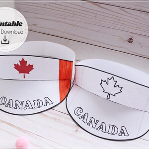 Canada Day Paper Crown Printable Craft Coloring DIY Canada Flag Paper ...