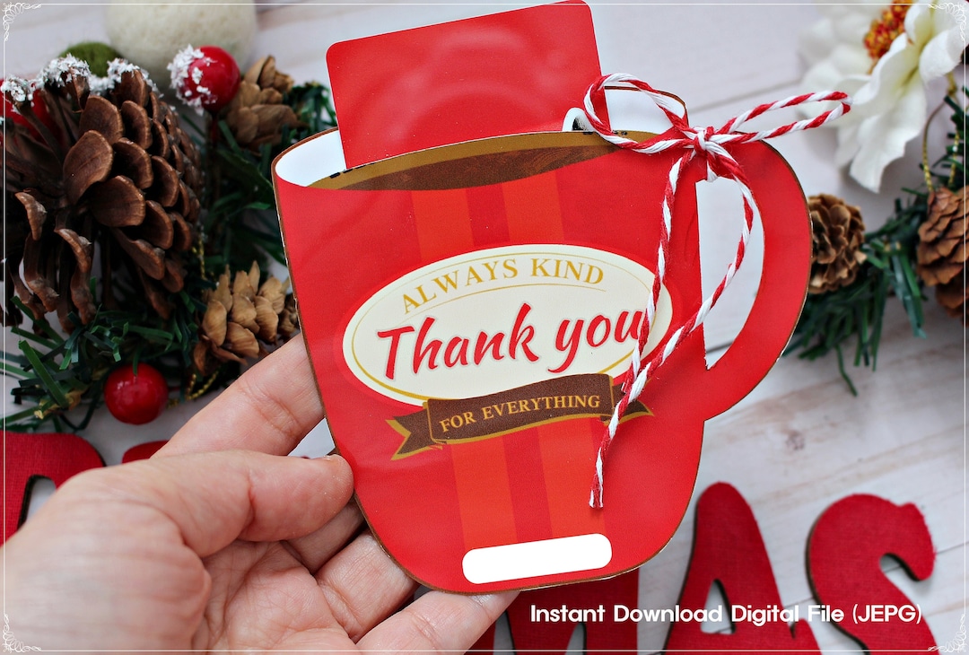 Tim Coffee Gift Card Holder, Canadian Thank You Gift, Timmies Printable ...