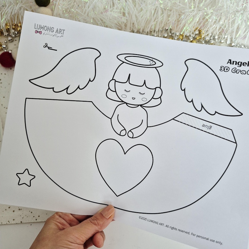Printable Christmas Angel Craft Bible Verse, 3D Cone Angel Template for ...