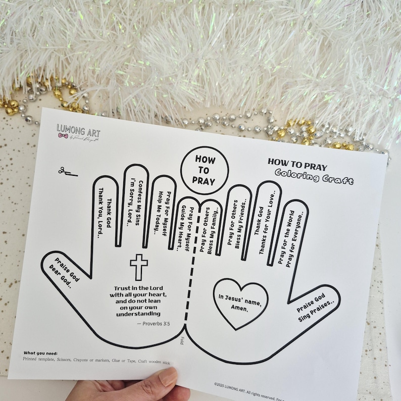 How to Pray Foldable Craft for Kids Sunday School Bible Lesson, Prayer ...