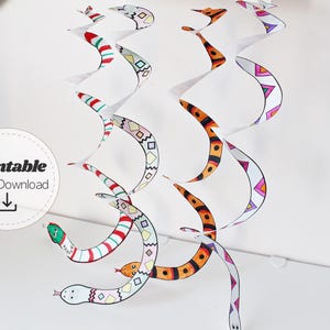 Year of the Snake 2025 Spiral Snake Printable DIY Paper Toy Kids ...