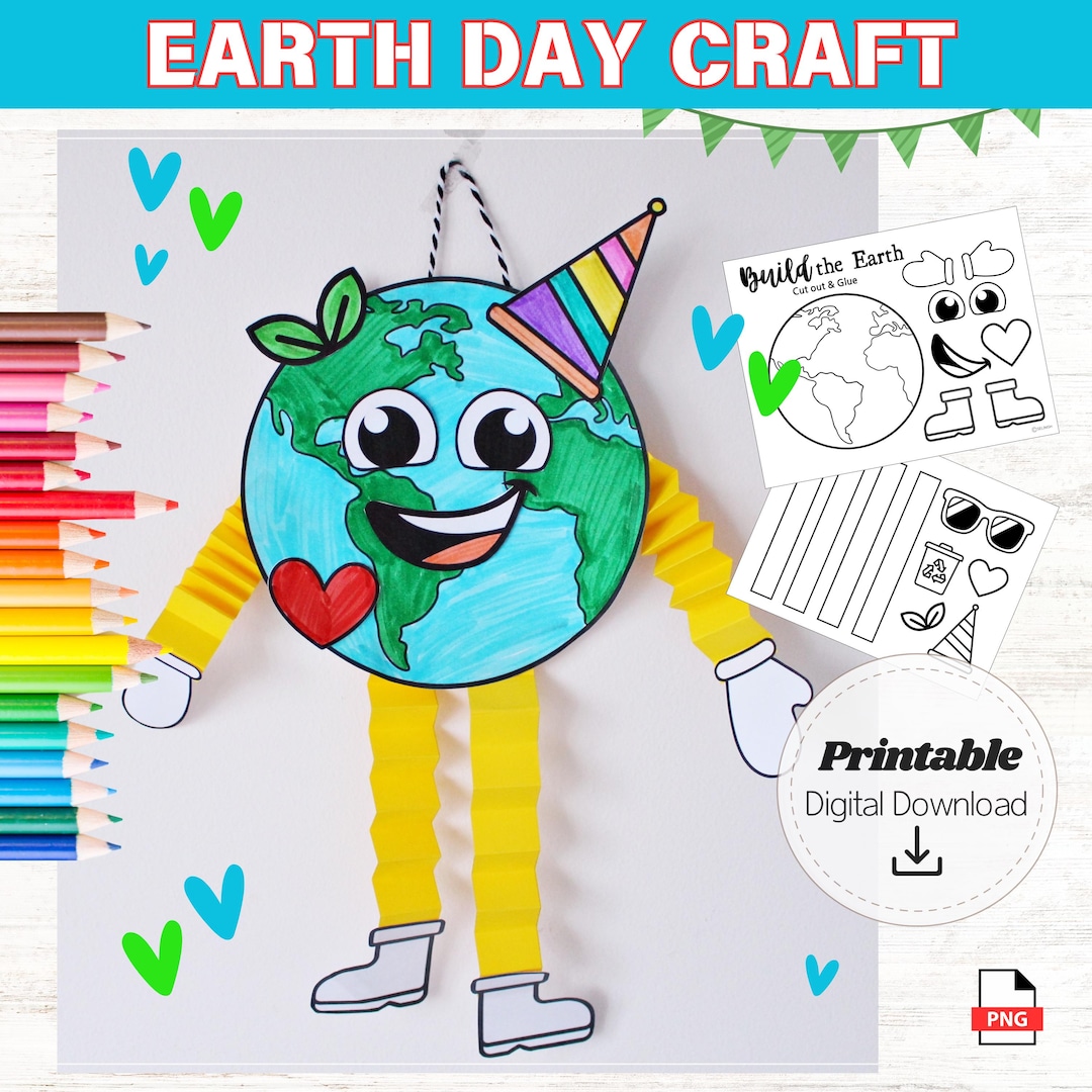 Kids Earth Day Paper Craft Build a Planet Activity Environmental ...