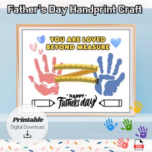 Father's Day Handprint Craft Printable Keepsake You Are Loved Beyond ...