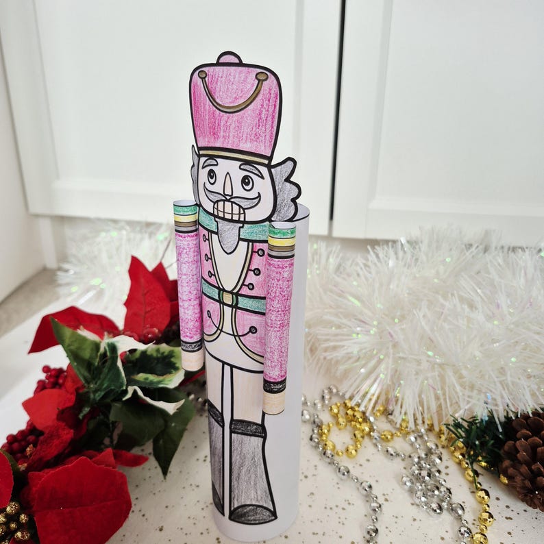 Printable 3D Nutcracker Craft for Kids | DIY Cut Out Paper Christmas ...