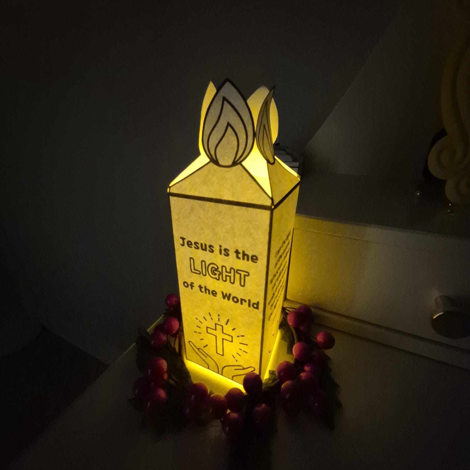 Printable Bible Craft Set, 3D Paper Lantern Light Crafts for Kids ...