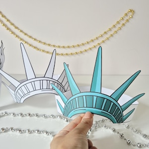 4th of July Crown Statue of Liberty Costume Kids Printable USA Memorial ...