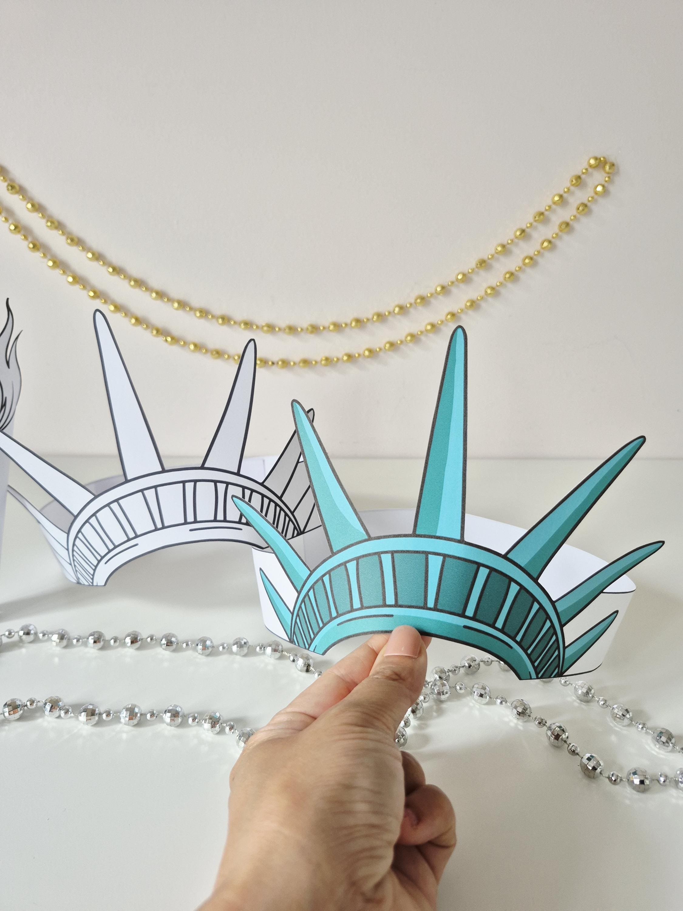 4th of July Crown Statue of Liberty Costume Kids Printable USA Memorial ...