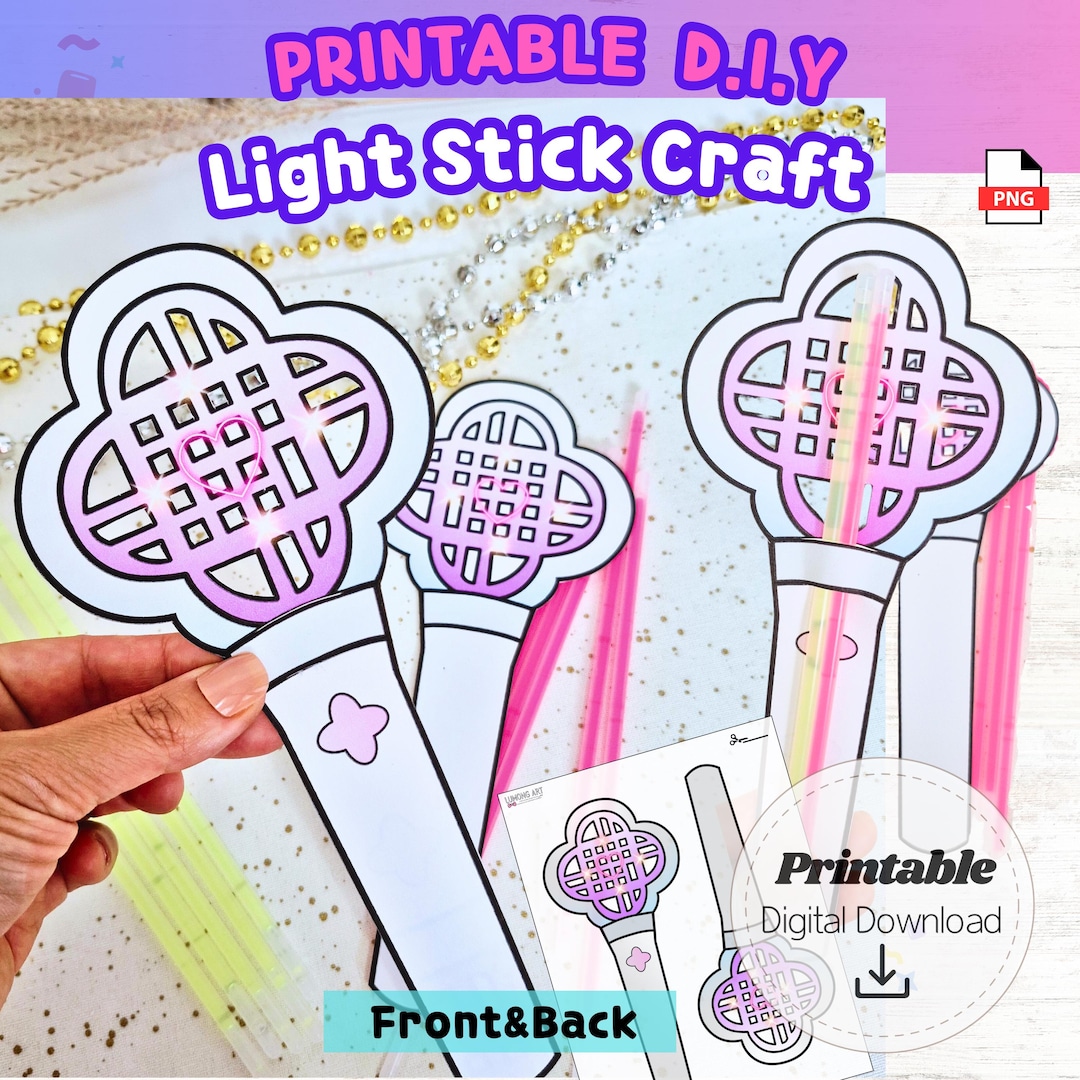 Printable DIY Light Stick Craft for Kids | Glow Stick Wrapper | Pop ...