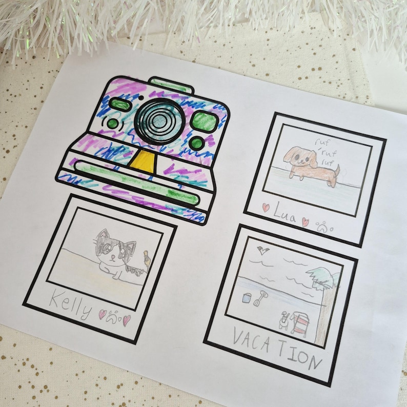 Printable Paper Camera Craft for Kids | End-of-year Memory Activity ...