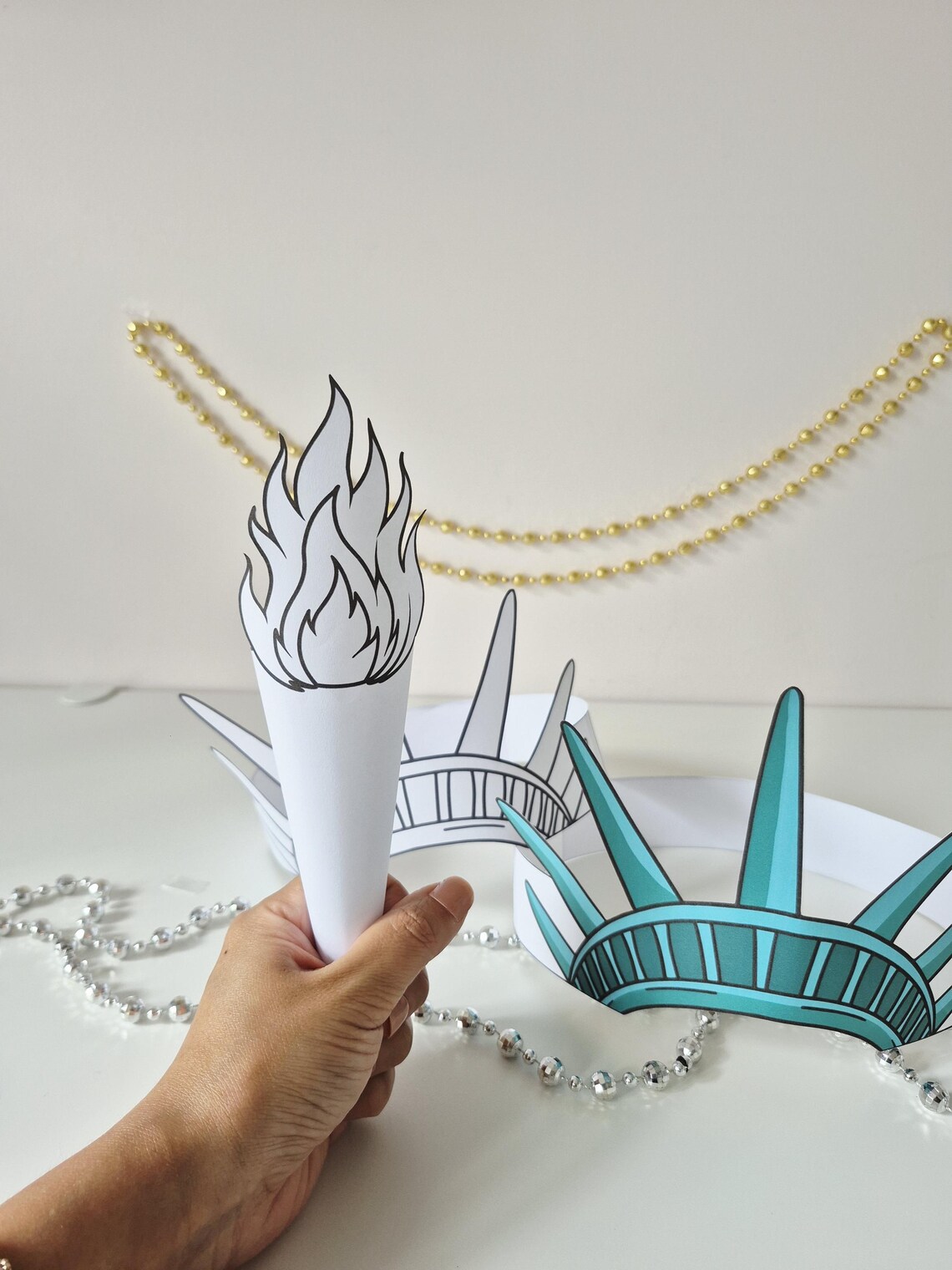 4th of July Crown Statue of Liberty Costume Kids Printable USA Memorial ...