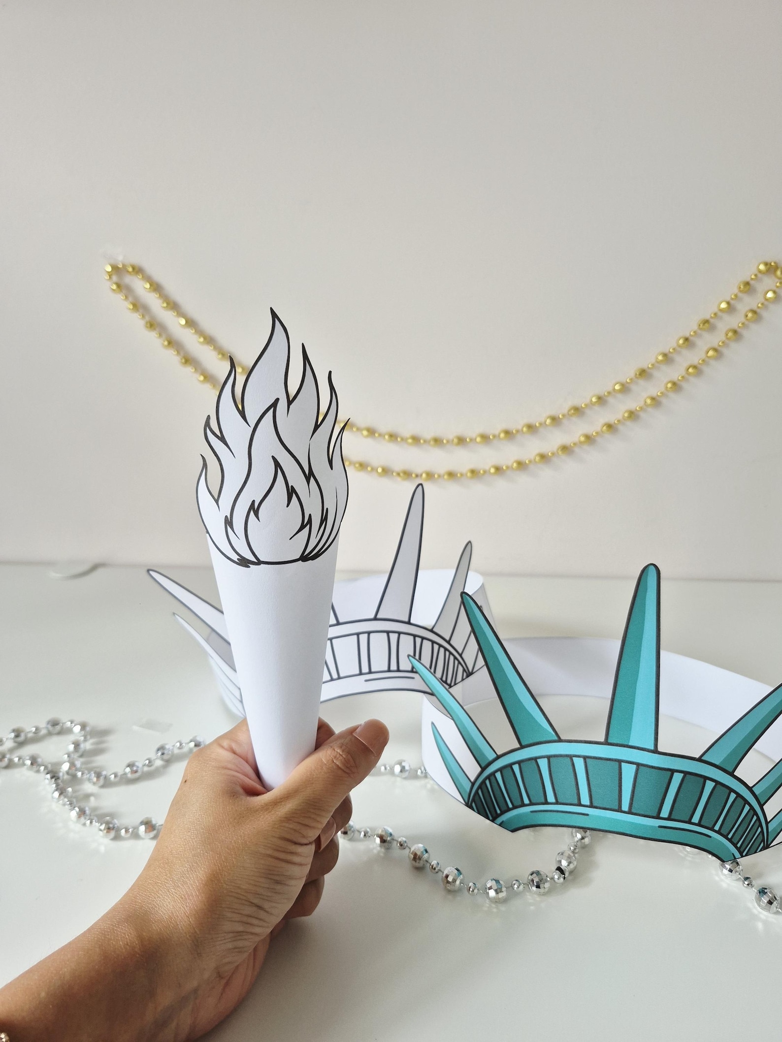 4th of July Crown Statue of Liberty Costume Kids Printable USA Memorial ...