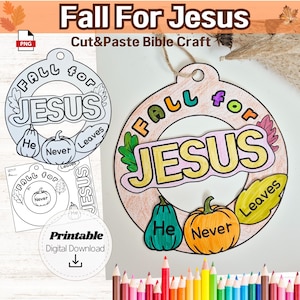 Fall for Jesus Bible Craft | Printable Christian Fall Activity for Kids ...