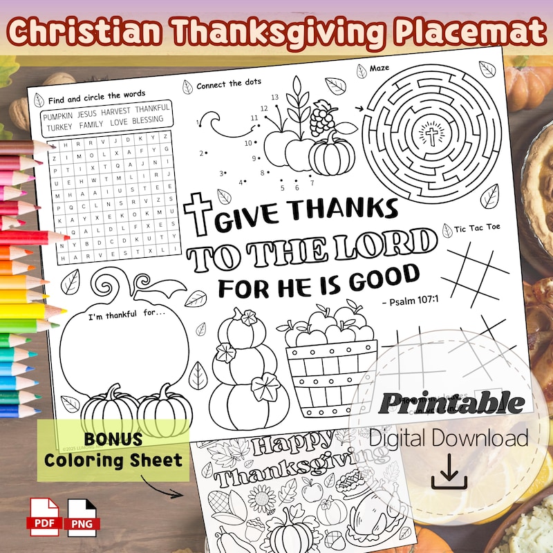 Thanksgiving Placemat - Etsy