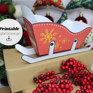 Printable Paper Sleigh for Elf Shelf – Fun DIY Christmas Craft for ...