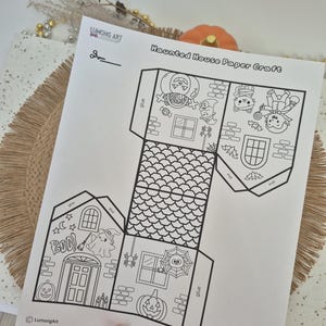 Haunted House Paper Craft Printable, Fun 3D Halloween Activity for Kids ...