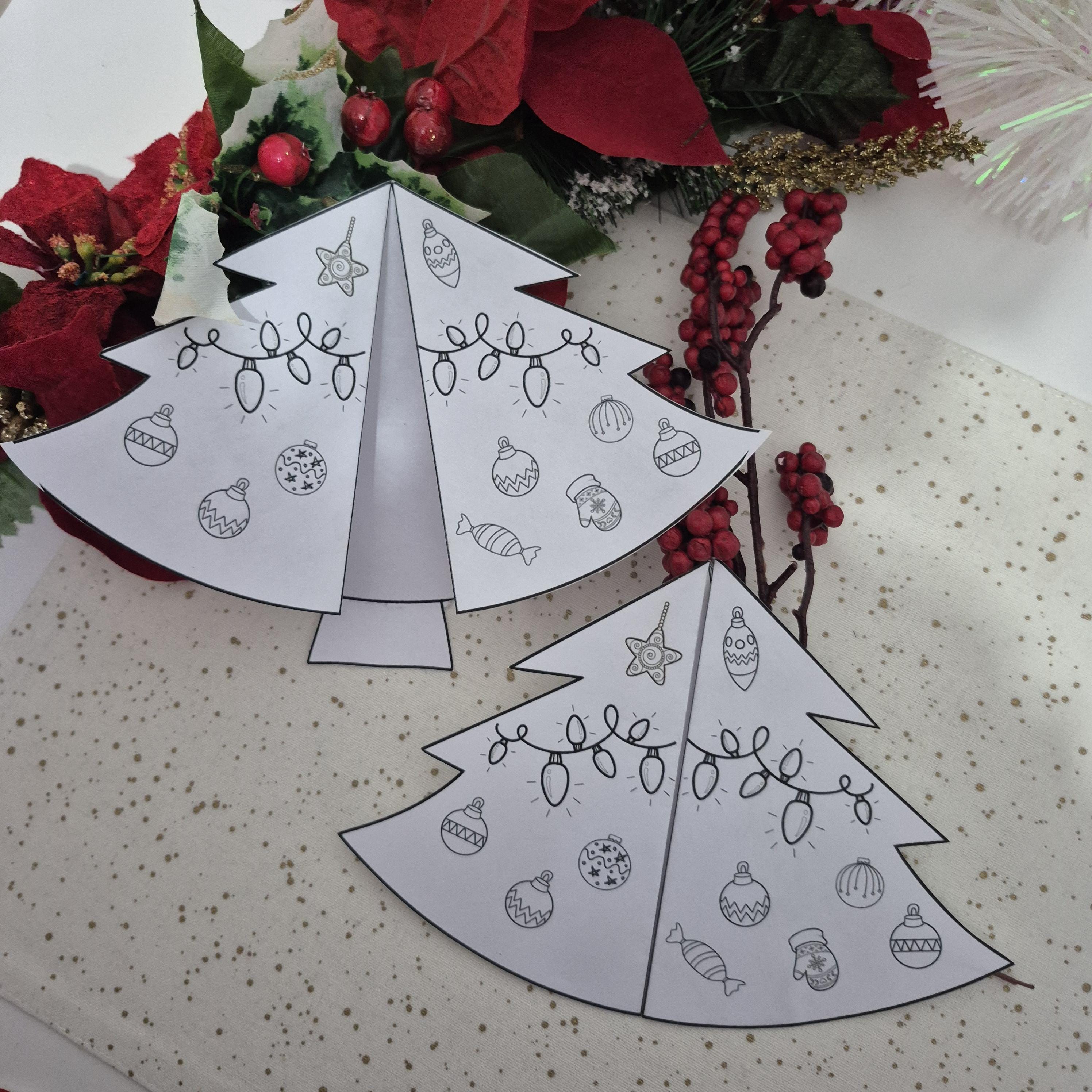 Christmas Foldable Coloring Card Set | Printable Holiday Cards for Kids ...
