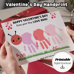 Valentine's Handprint Art Bundle, Valentine's Craft for Kids, Kids ...
