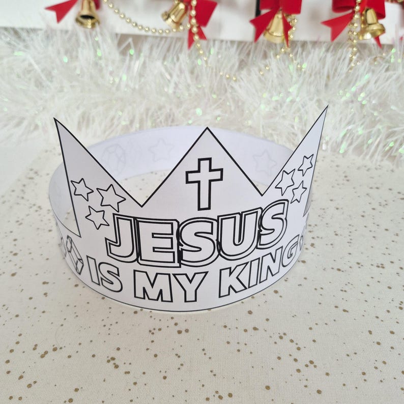 Jesus is My King Crown Printable | Christian Kids Paper Craft | Sunday ...