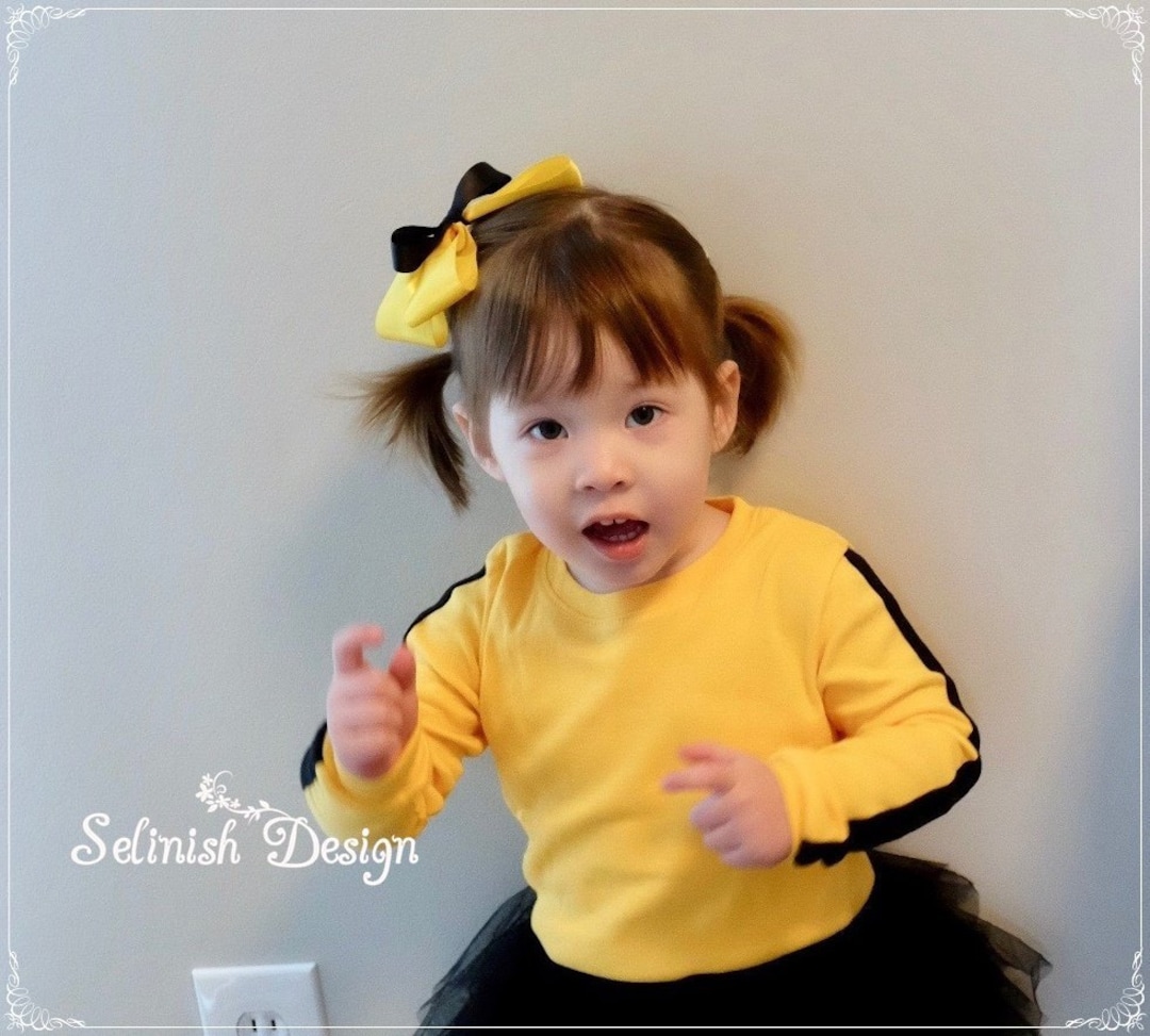 Yellow & Black Bow,big Hair Bow, Emma Bow, Large Emma Bows, Girl Bows ...
