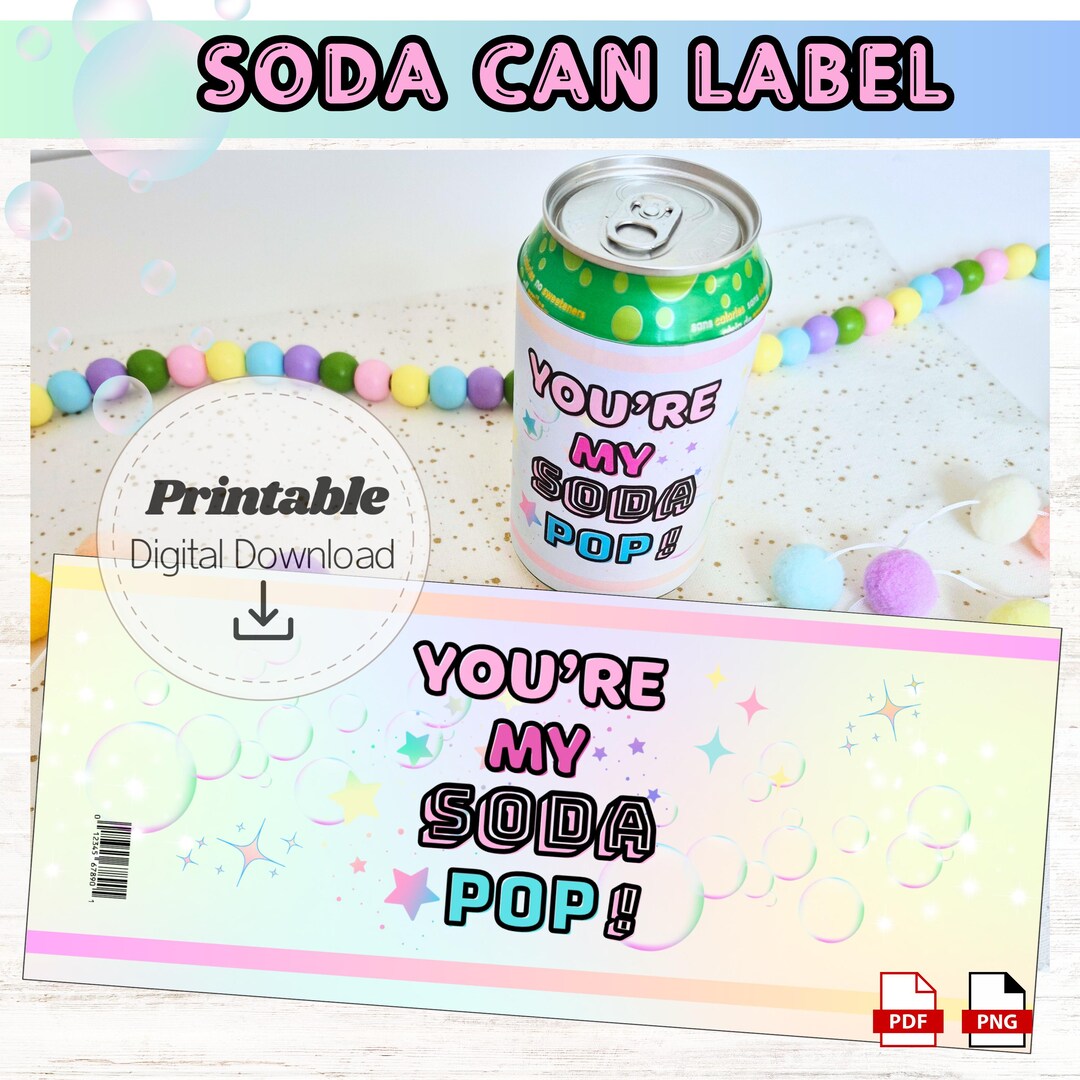 Printable Soda Can Wrapper, Party Favor, Kpop Birthday Decoration ...