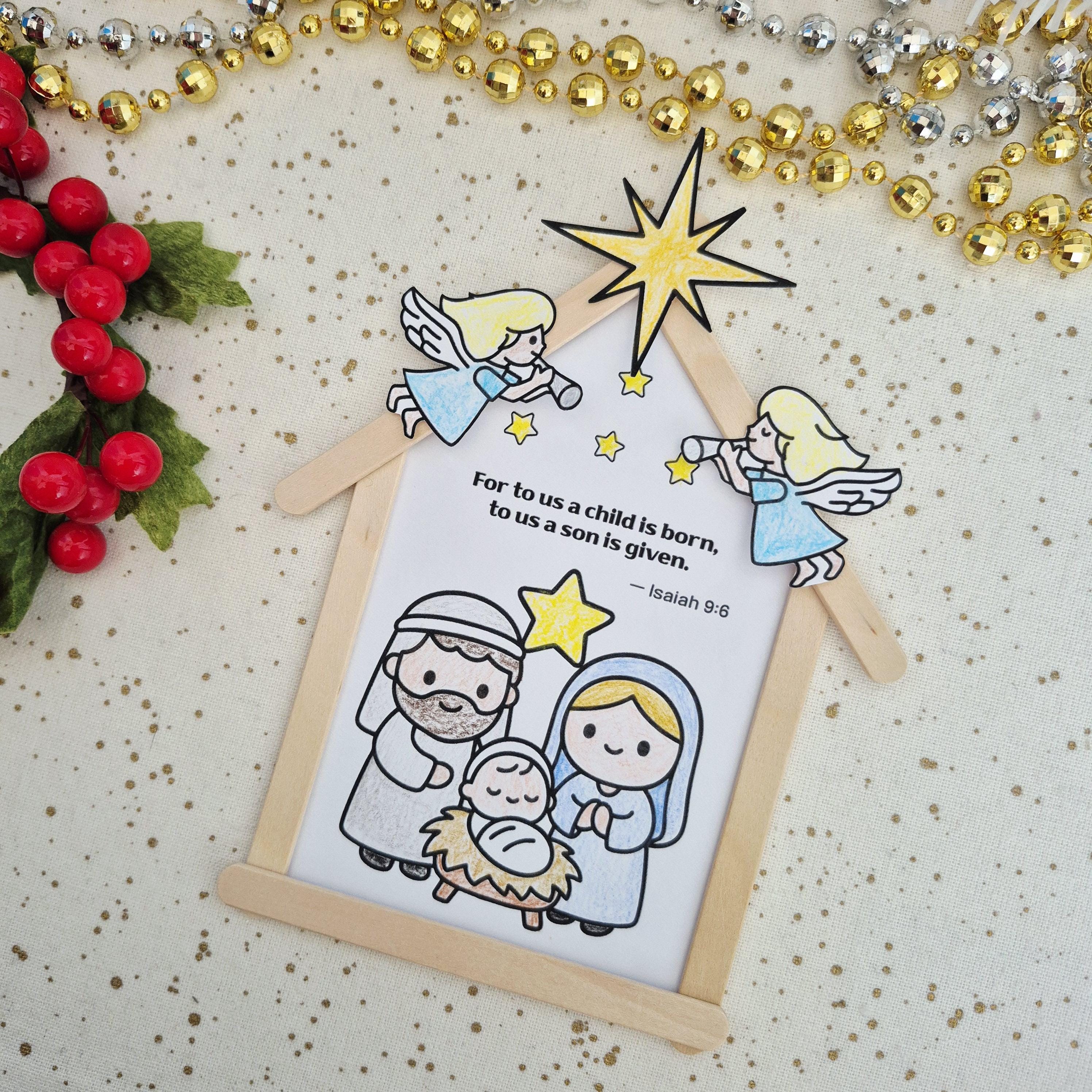 Nativity Ornament Craft Printable | Sunday School Christmas, Baby Jesus ...