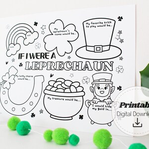 St Patrick's Day Printable Bundle Activity Worksheets Leprechaun, Lucky ...