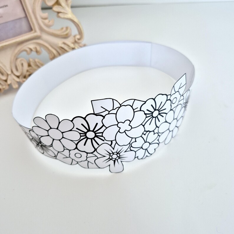 Printable Flower Crown Template Kids Spring Craft Activity DIY Paper ...