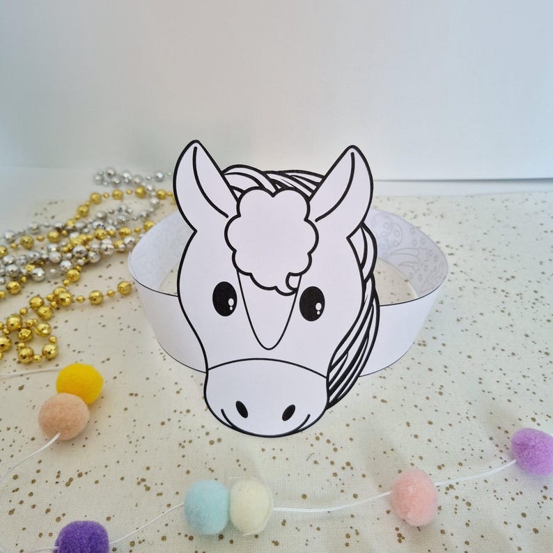 DIY Horse Crown Printable, Year of the Horse Craft 2026, Lunar New Year ...