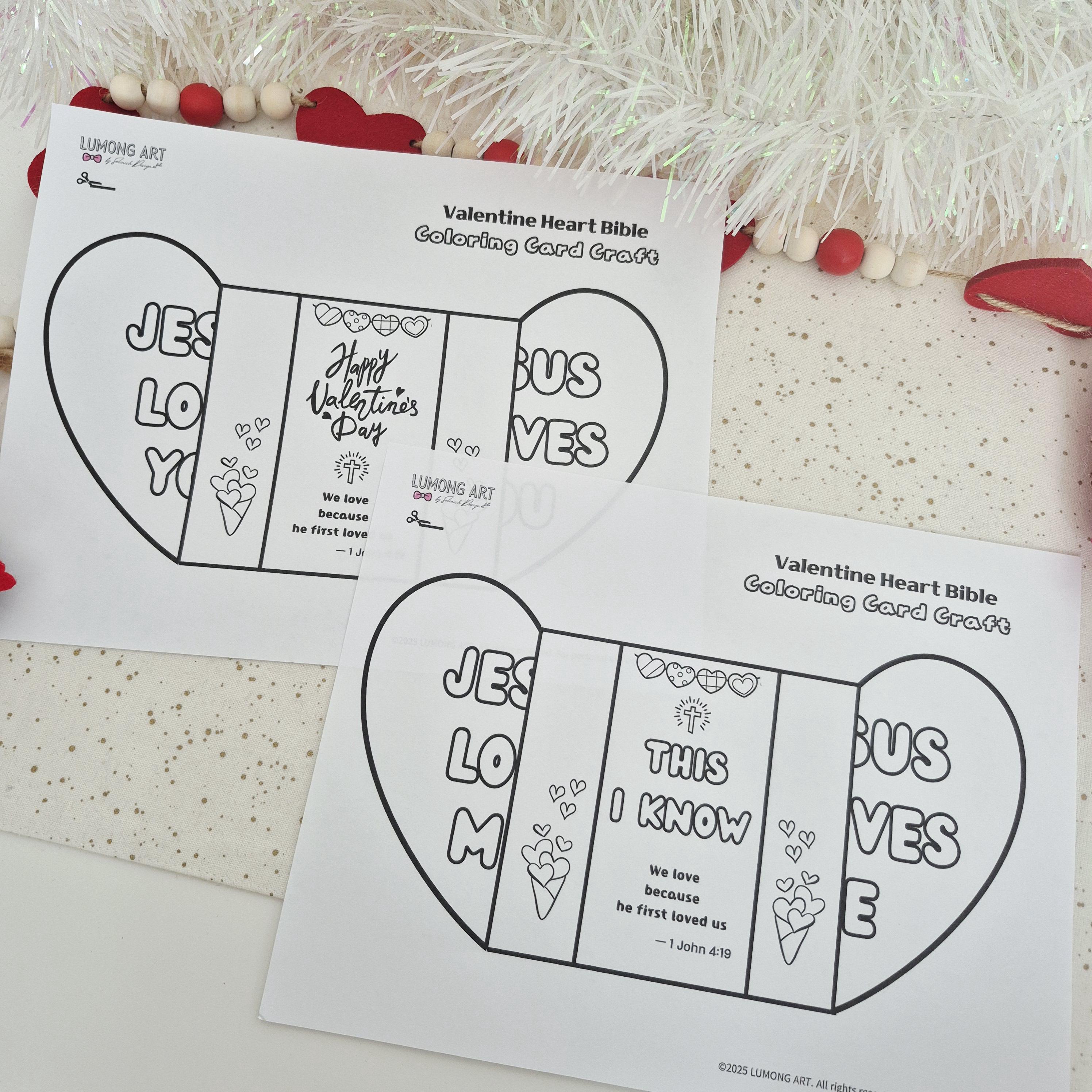 Jesus Loves Me Sunday School Activity | Heart Foldable Card Bible Craft ...