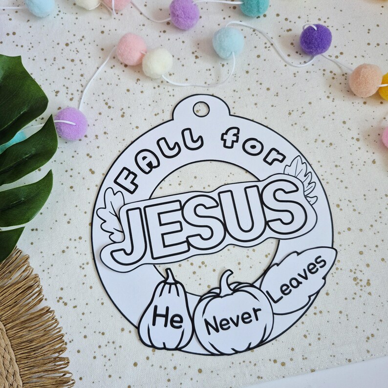 Fall for Jesus Bible Craft | Printable Christian Fall Activity for Kids ...