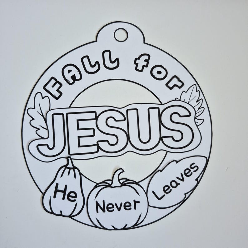 Fall for Jesus Bible Craft | Printable Christian Fall Activity for Kids ...
