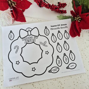 Names of Jesus Wreath Craft | Christmas Bible Printable for Kids ...