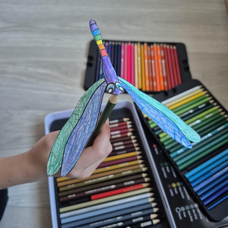 Printable Balancing Dragonfly Craft | DIY Paper Toy for Kids | STEM ...